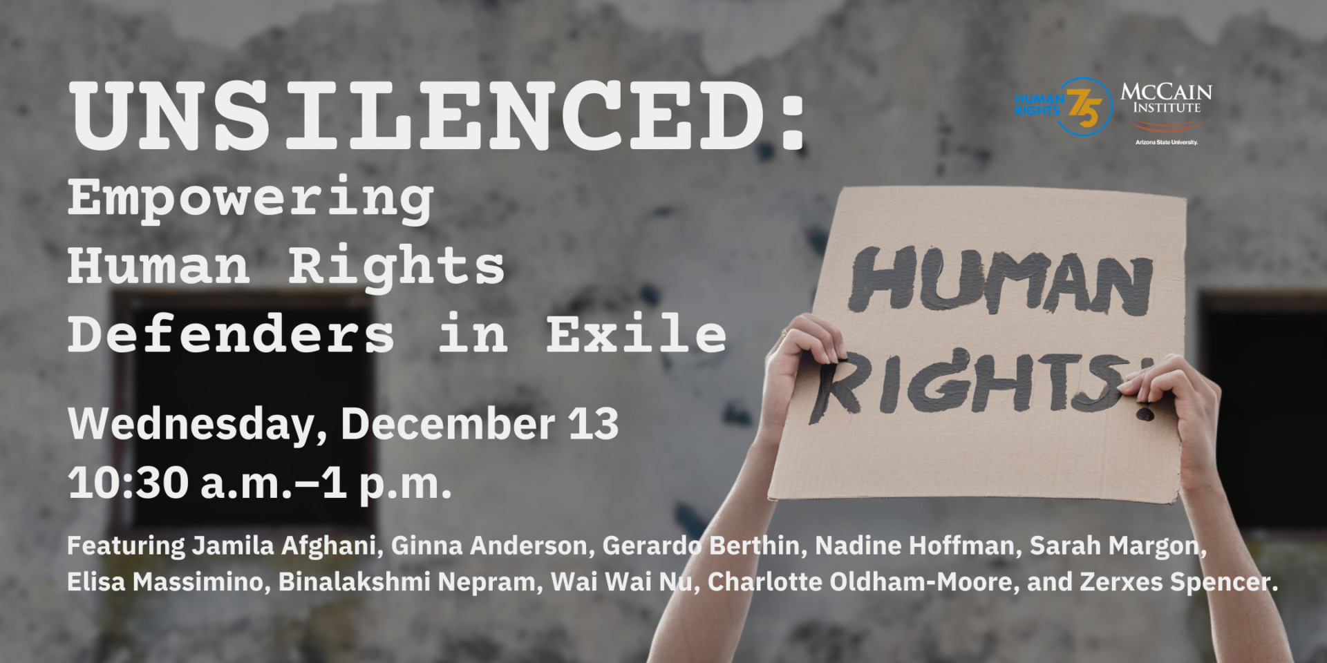 Unsilenced: Empowering Human Rights Defenders in Exile - McCain Institute